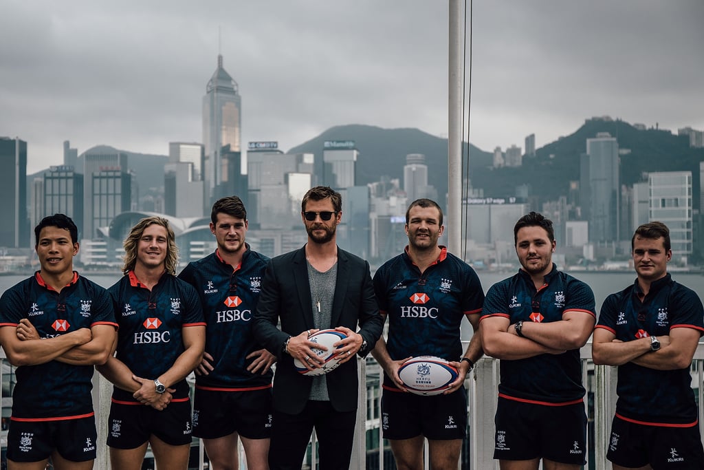 Chris Hemsworth and Hong Kong Rugby Team April 2016 | POPSUGAR Celebrity