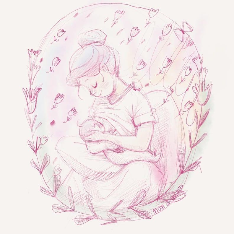 Mom Is Drawing Breastfeeding Illustrations | PS Family