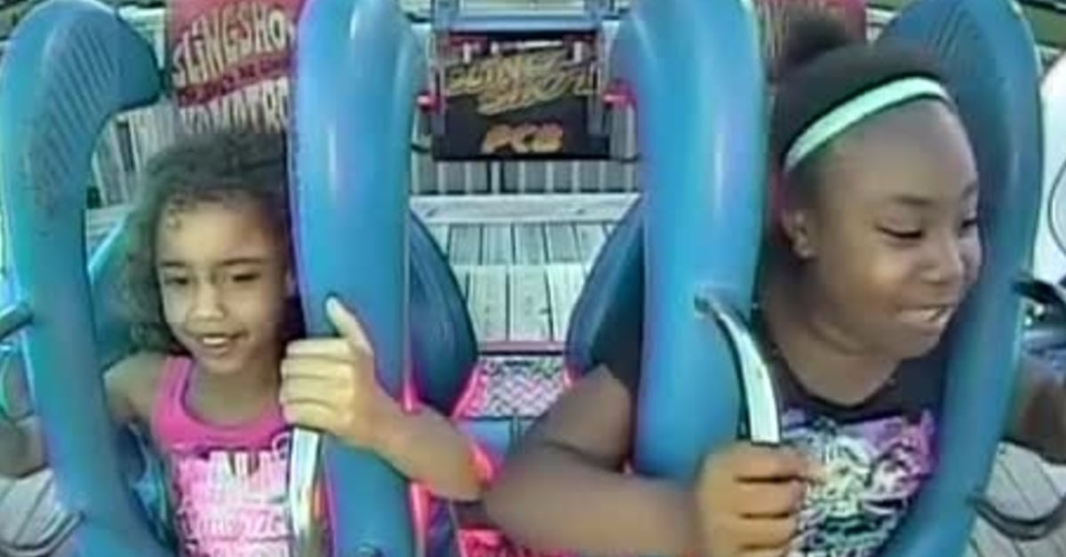 Two Girls Freak Out on Slingshot Ride | POPSUGAR Family