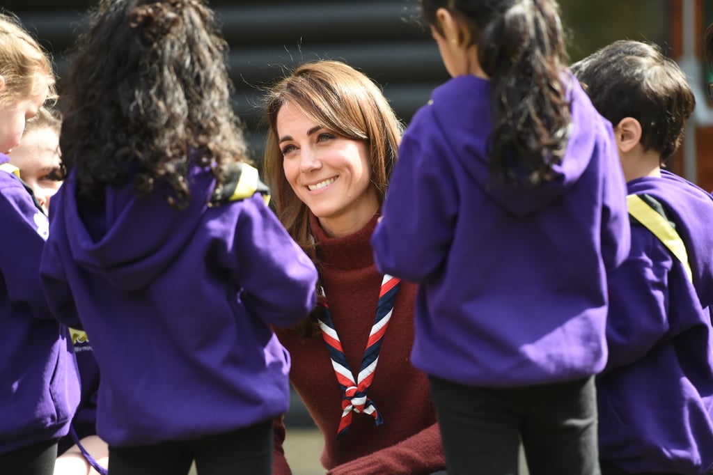 Kate Middleton Visits With Scouts March 2019 | POPSUGAR Celebrity