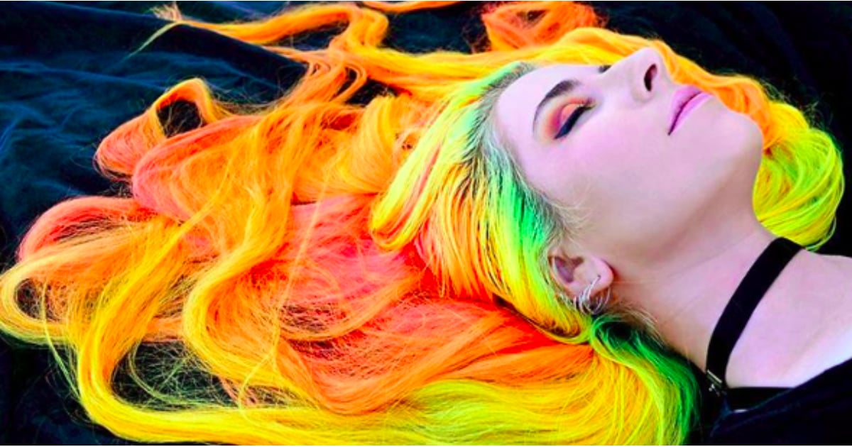 Woman With Long Rainbow Hair | POPSUGAR Beauty