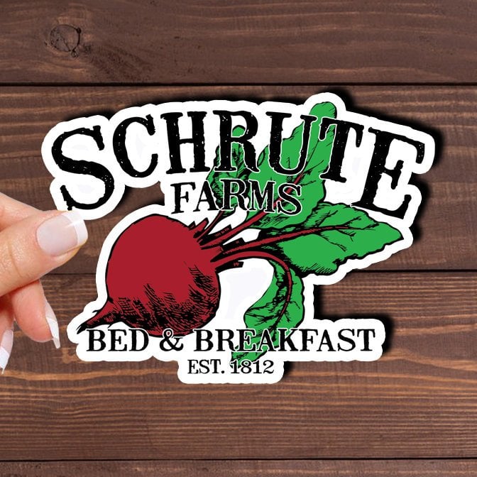 Schrute Farms Sticker | Dwight Schrute The Office Stocking Stuffers ...