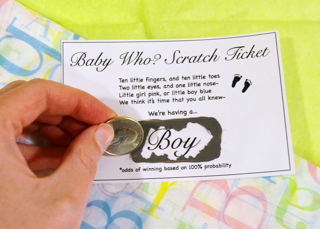 Scratch Ticket Gender Reveal Ideas POPSUGAR Family Photo 6