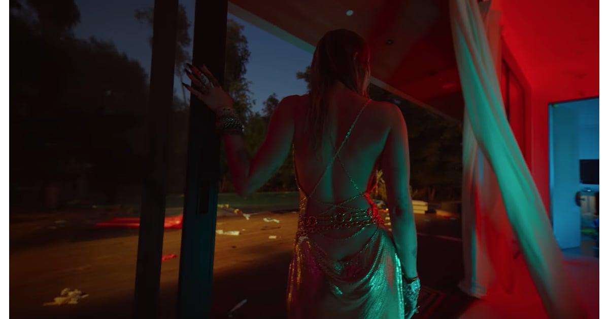 Miley Cyrus's Chain-Mail Dress in "Slide Away" Music Video | POPSUGAR ...