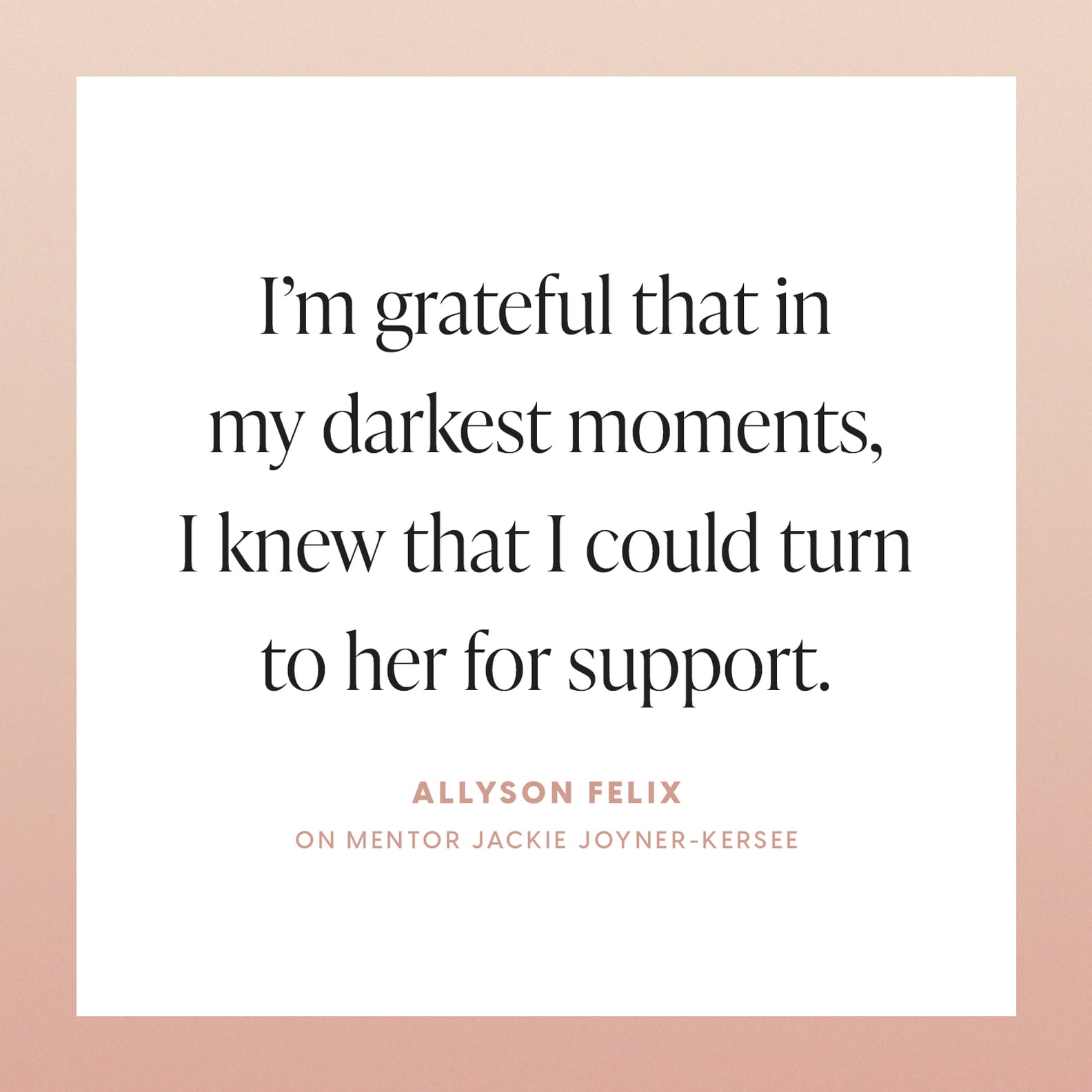 Allyson Felix on Mentor and Friend Jackie Joyner Kersee | PS Celebrity