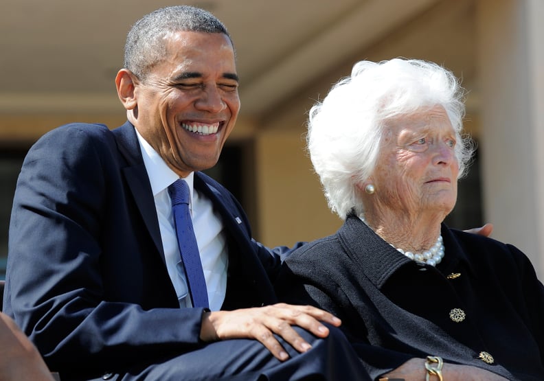 Photos of the Obamas and the Bushes Together | POPSUGAR News