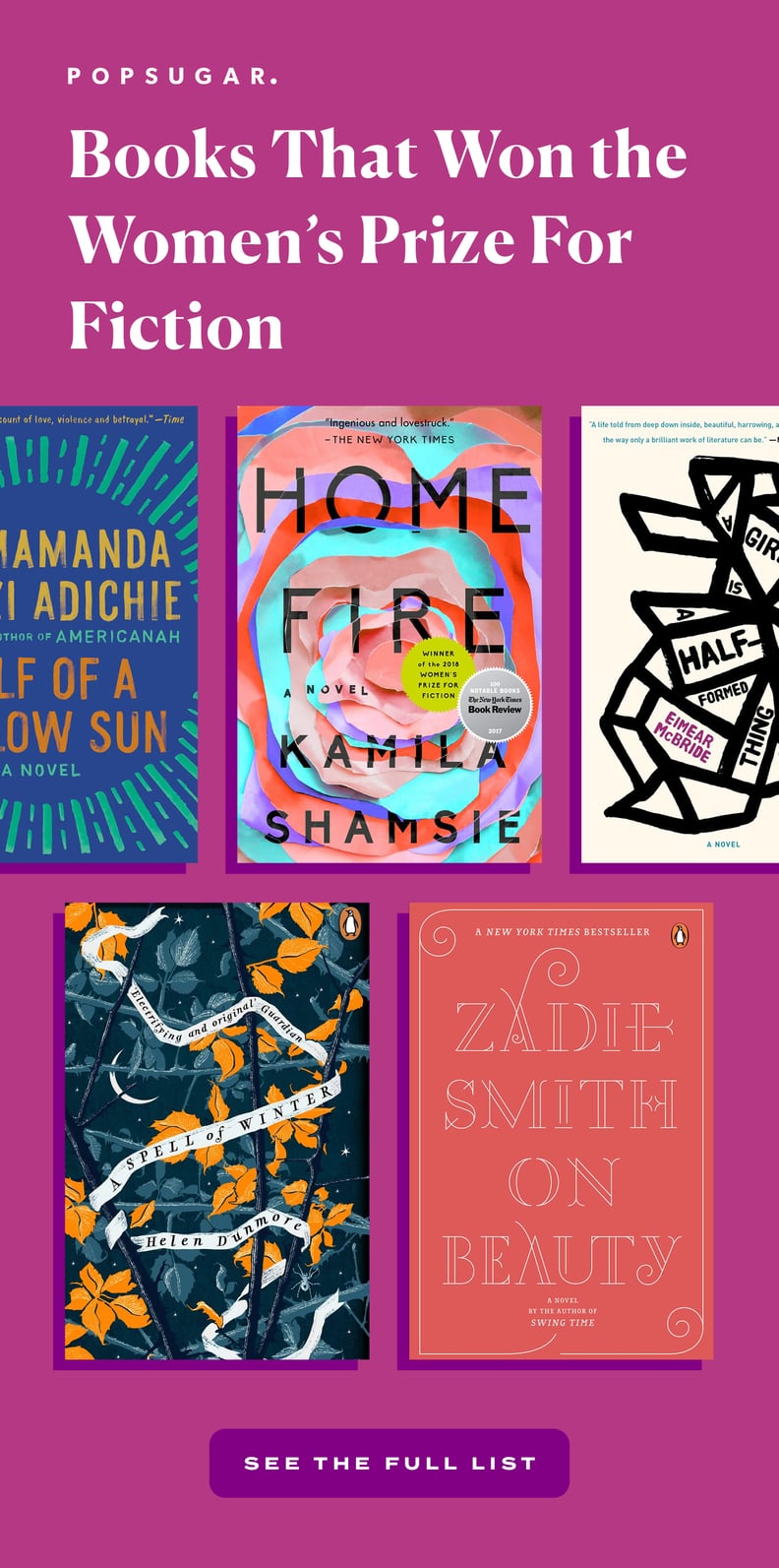Books That Won the Women's Prize For Fiction | PS Entertainment