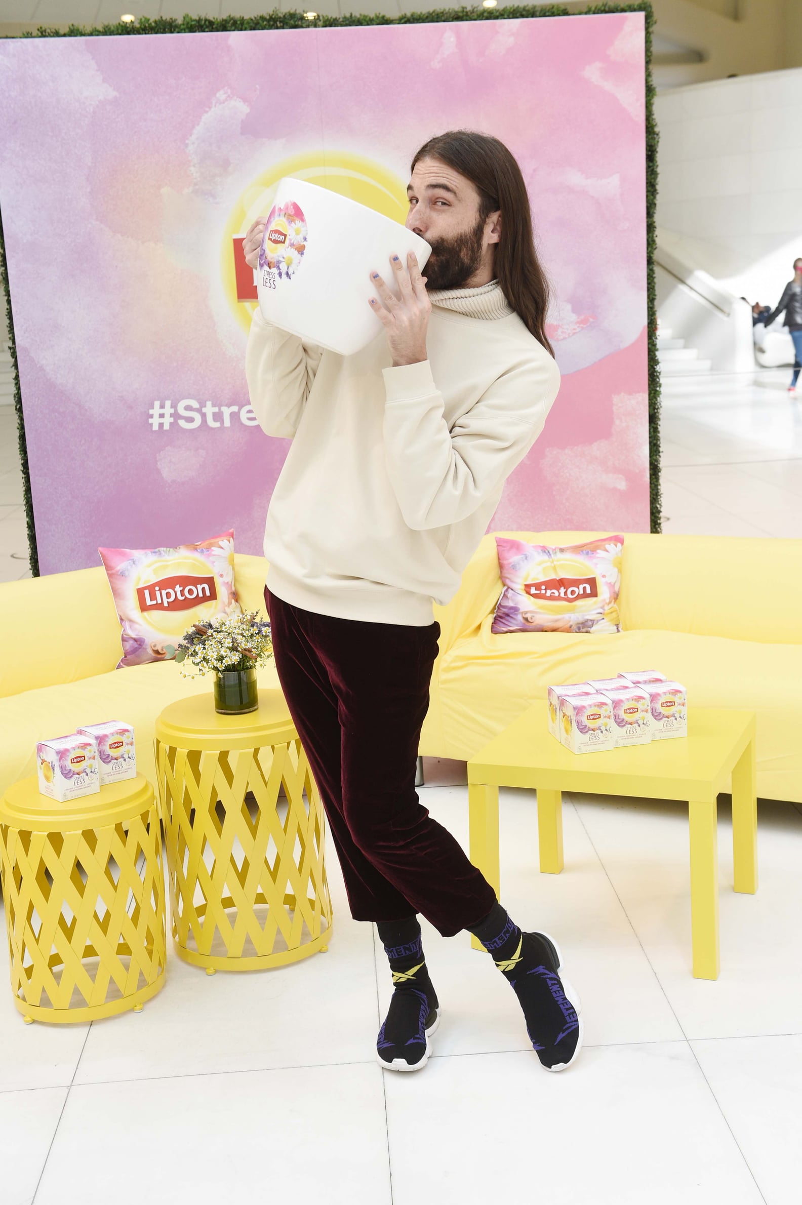 Jonathan Van Ness Lipton Stress Less Tea Interview | PS Celebrity