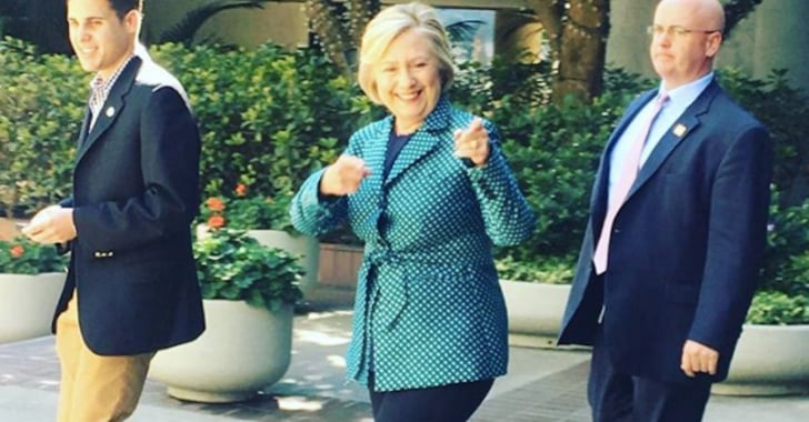 Hillary Clinton Wearing Blue Argent Blazer | POPSUGAR Fashion