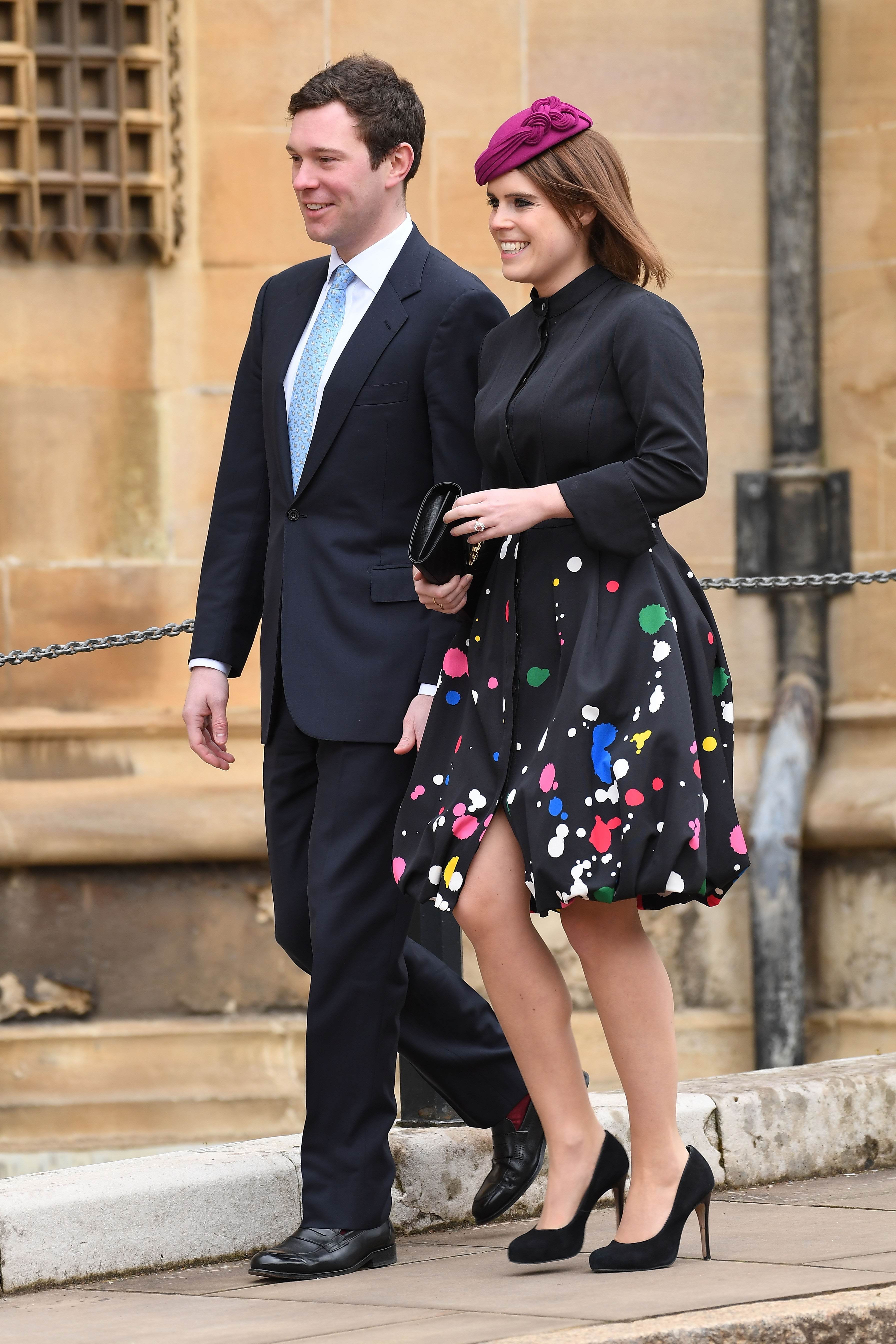 Princess Eugenie's Paint Splatter Coat Easter 2018 | PS Fashion