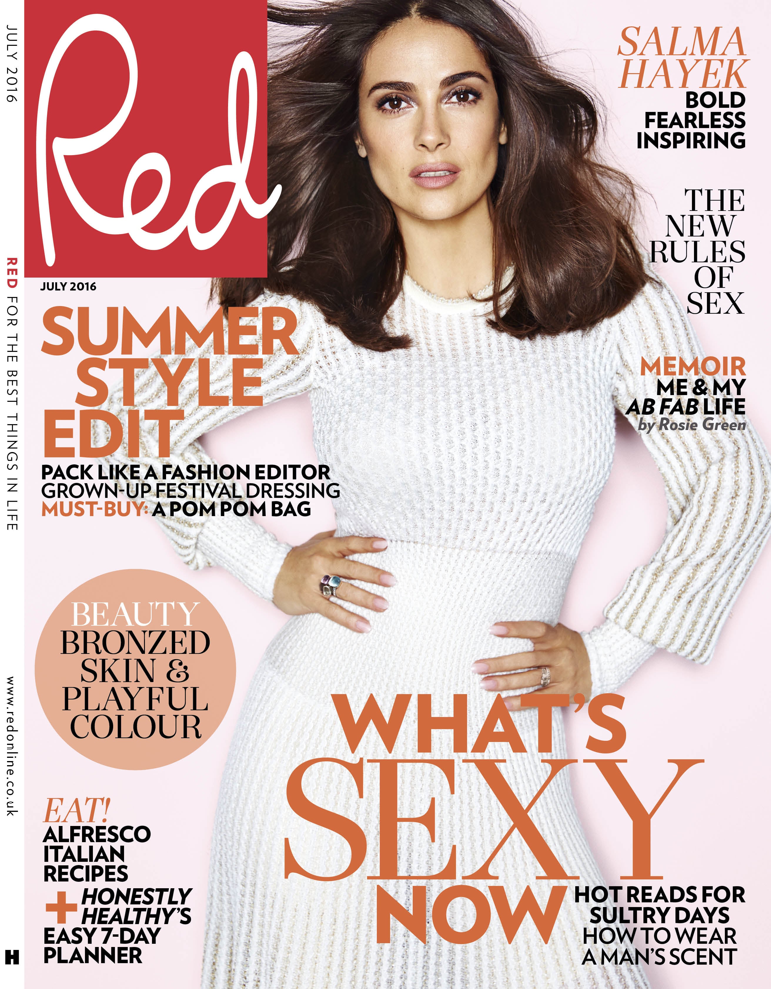Salma Hayek's Love and Sex Advice in Red Magazine July 2016 | PS Latina