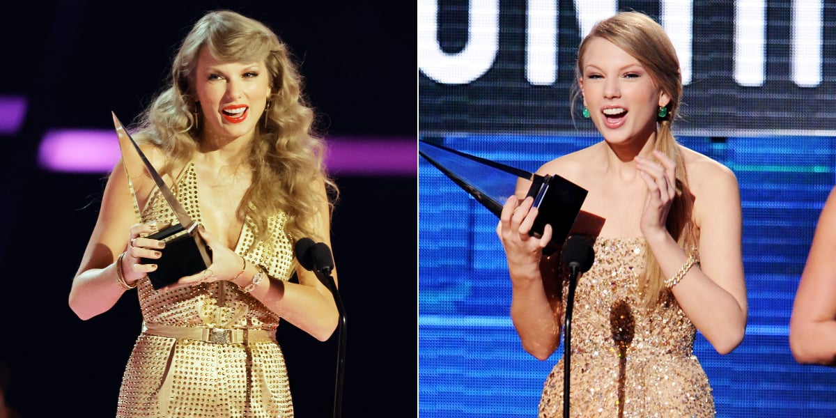 Taylor Swift's Gold Jumpsuit by The Blonds at the AMAs | PS Fashion