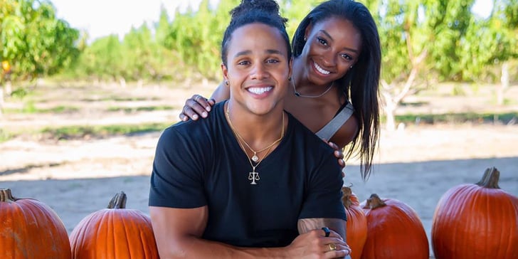Simone Biles and Stacey Ervin Jr. Pumpkin Patch Photo | POPSUGAR Celebrity