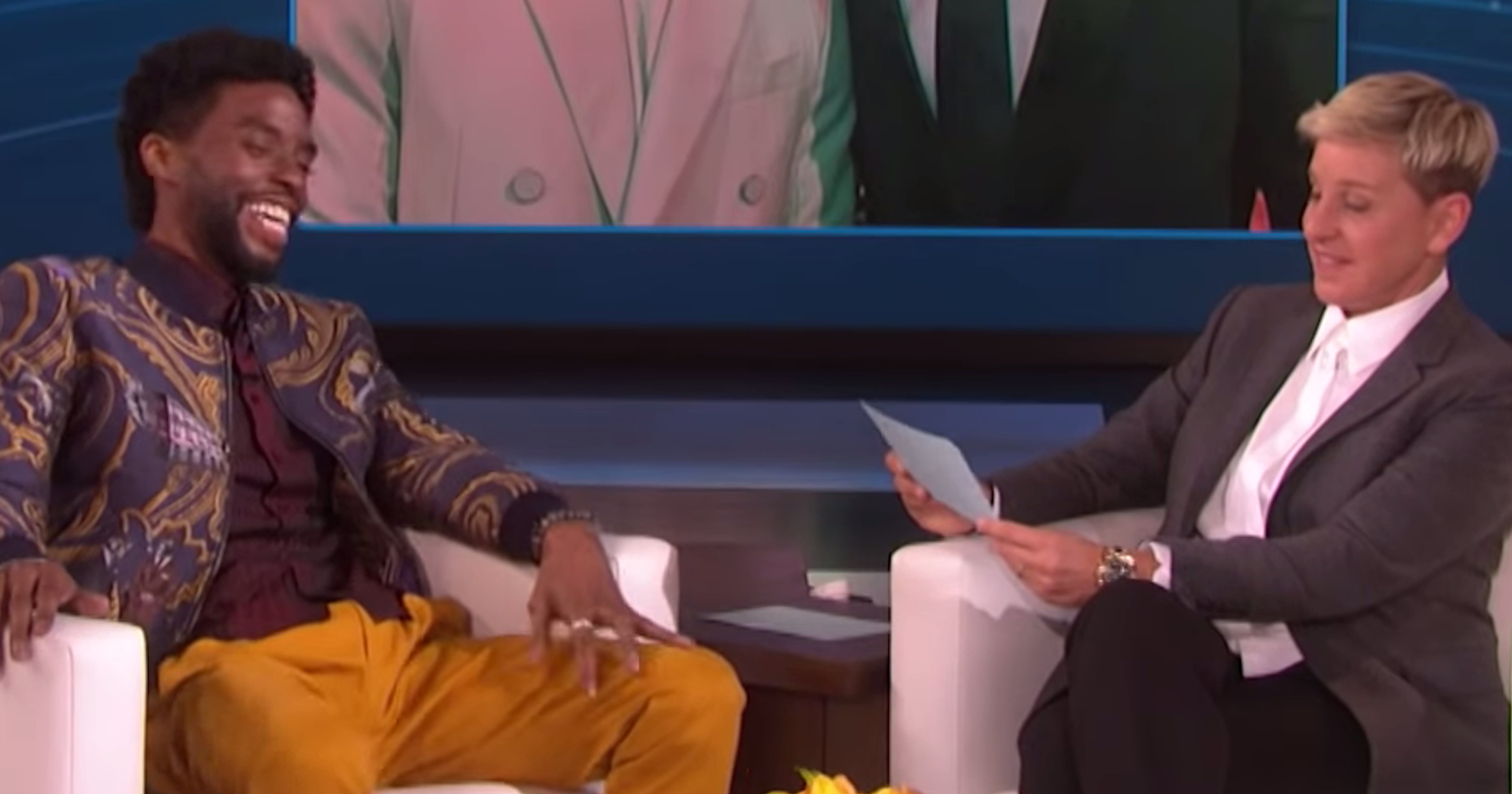Chadwick Boseman Gets Quizzed on His Costars on Ellen Show | POPSUGAR ...