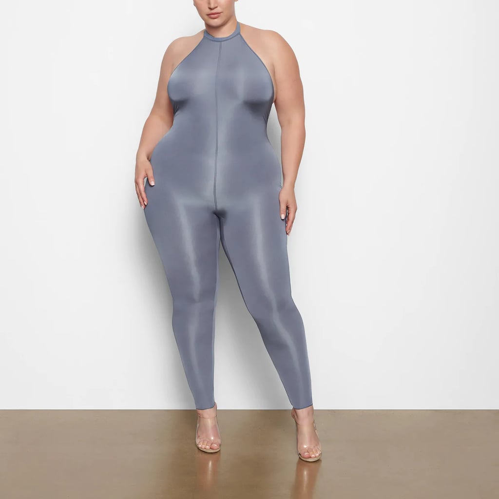 Kim and Khloé Kardashian Wear the Same Skims Gray Catsuit | POPSUGAR ...