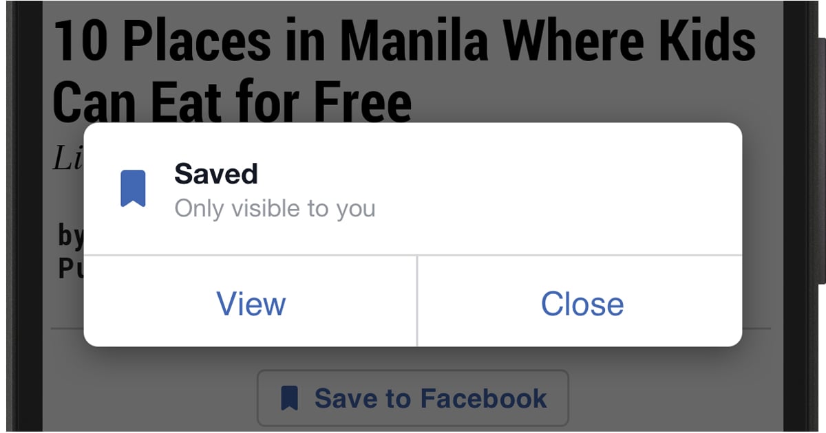 What Is the Facebook Save Button? | POPSUGAR Tech