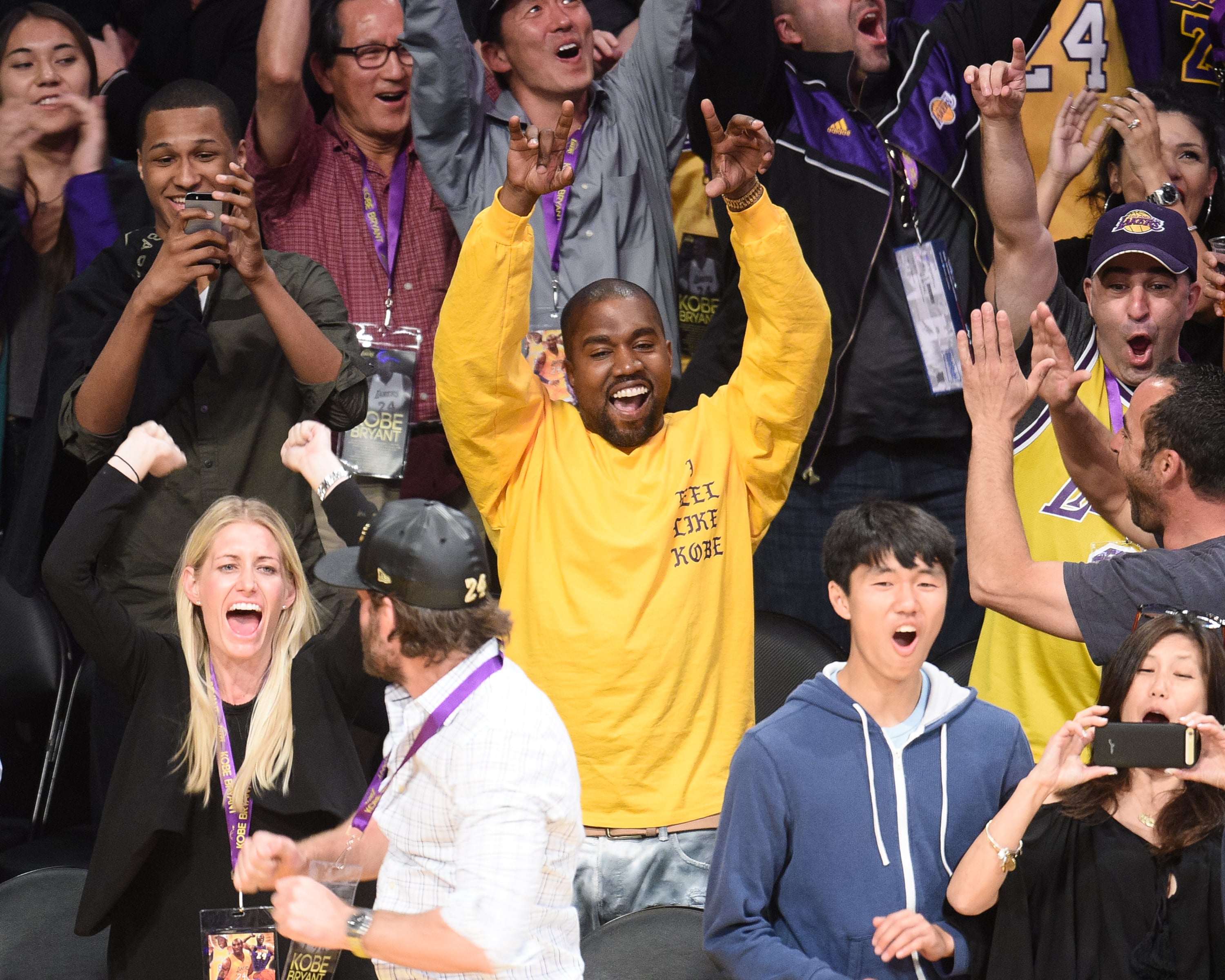 Celebrities at Kobe Bryant's Last Lakers Game April 2016 | POPSUGAR ...
