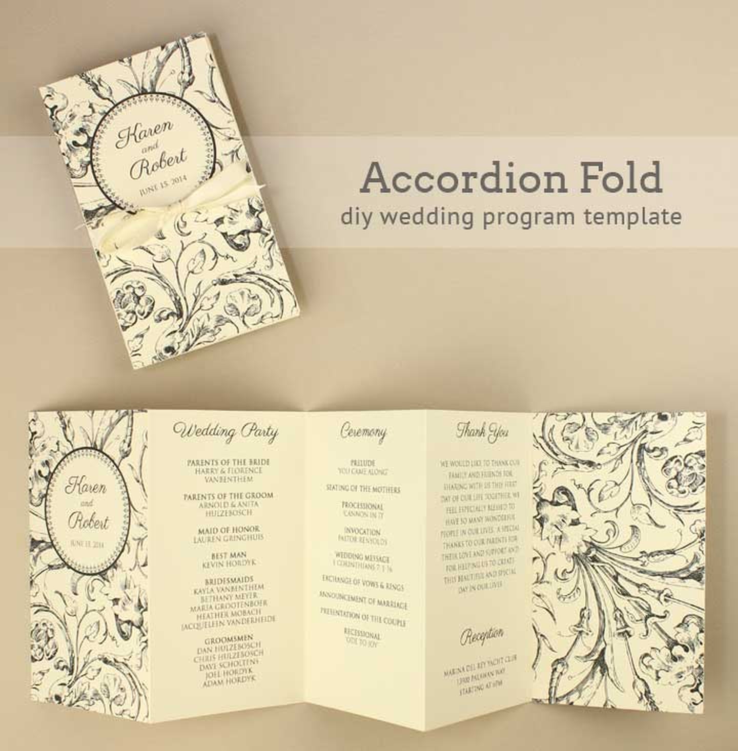 Free Printable Wedding Program Templates | PS Smart Living