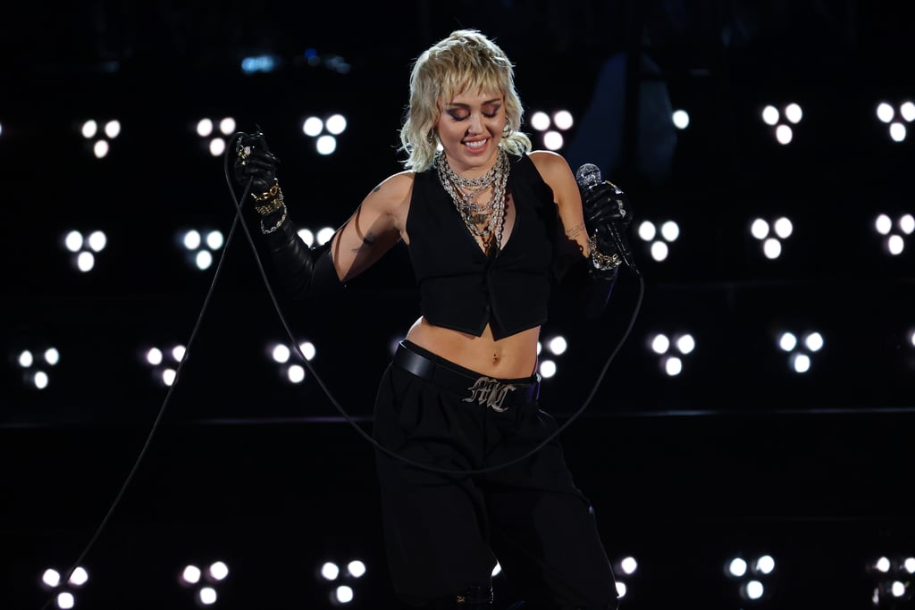 Miley Cyrus Wears YSL Outfit For NCAA Final Four Concert | POPSUGAR Fashion