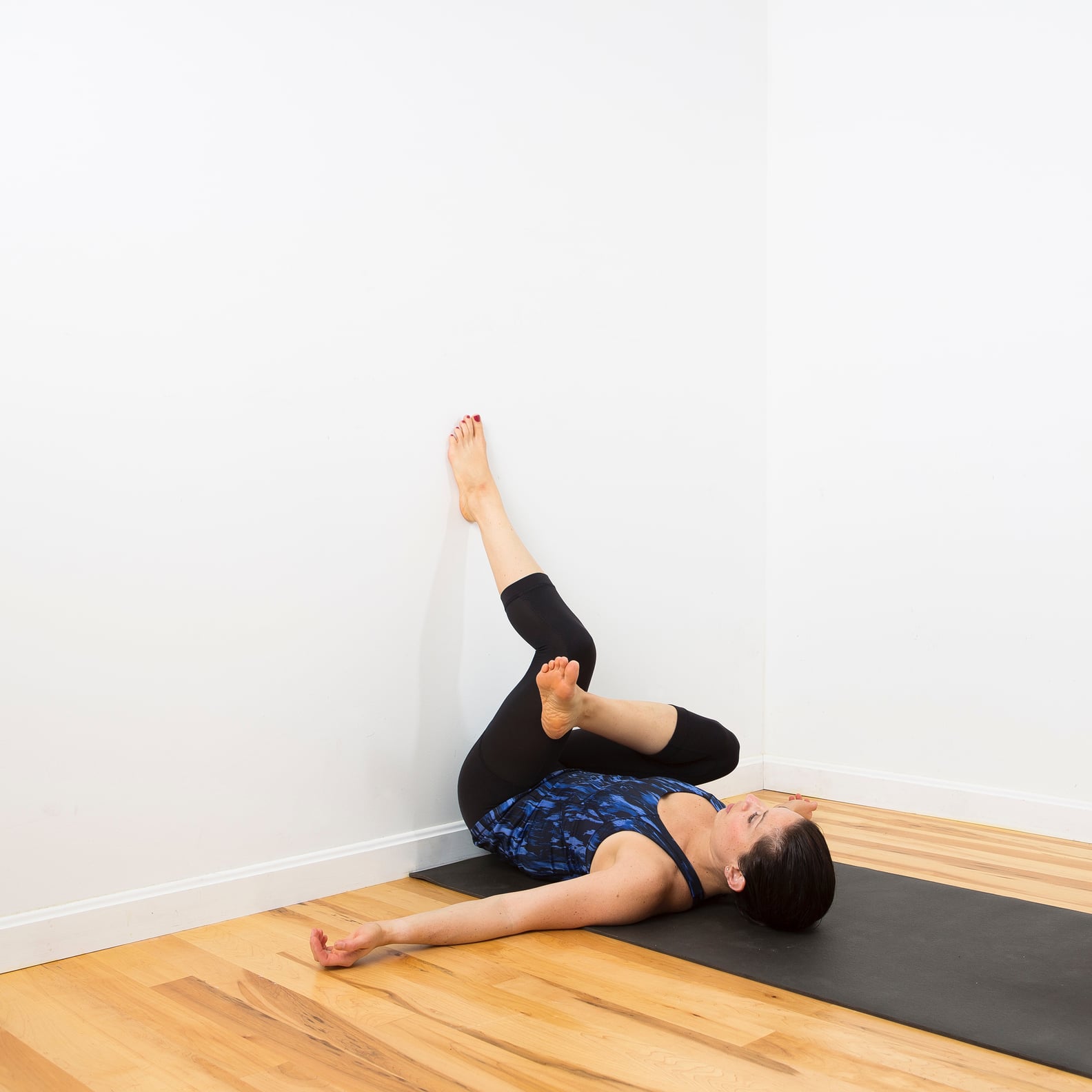 Relaxing Wall Yoga Sequence | PS Fitness