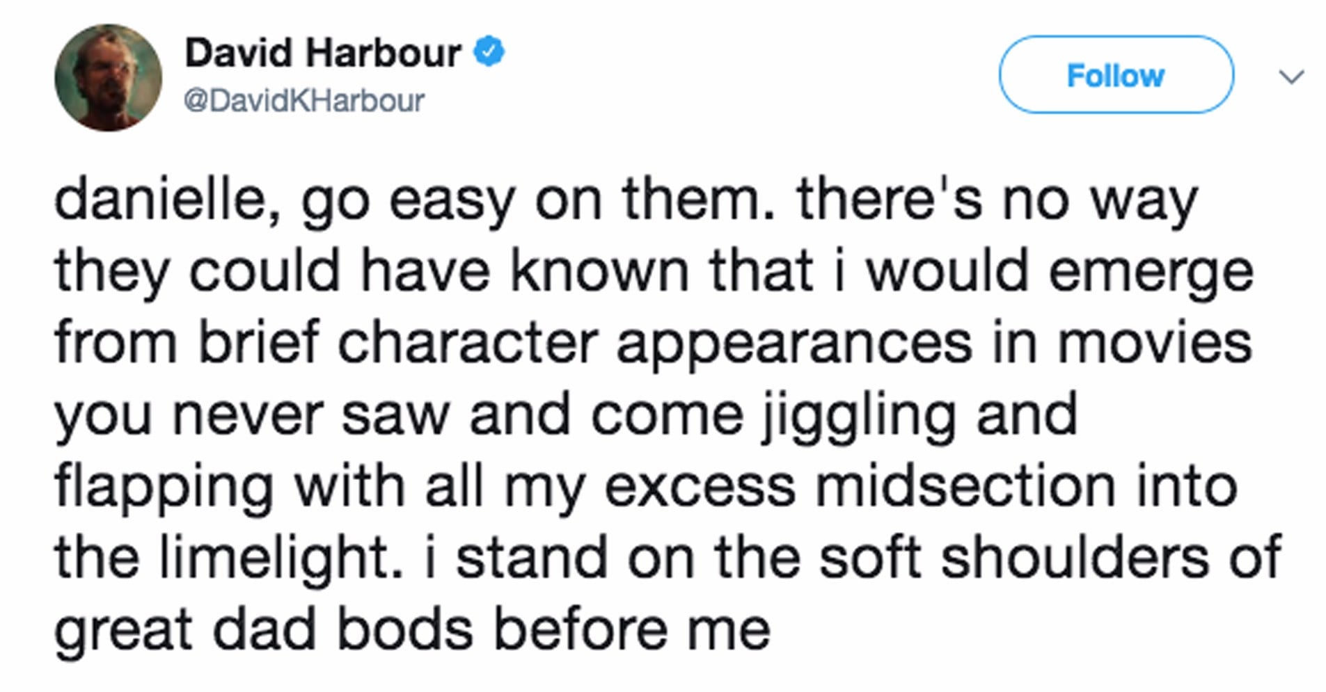 David Harbour Tweets About His Dad Bod | PS Family