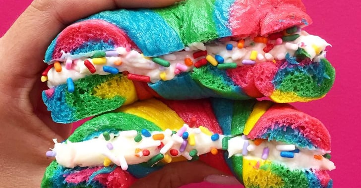 Rainbow Bagel Recipe | POPSUGAR Food