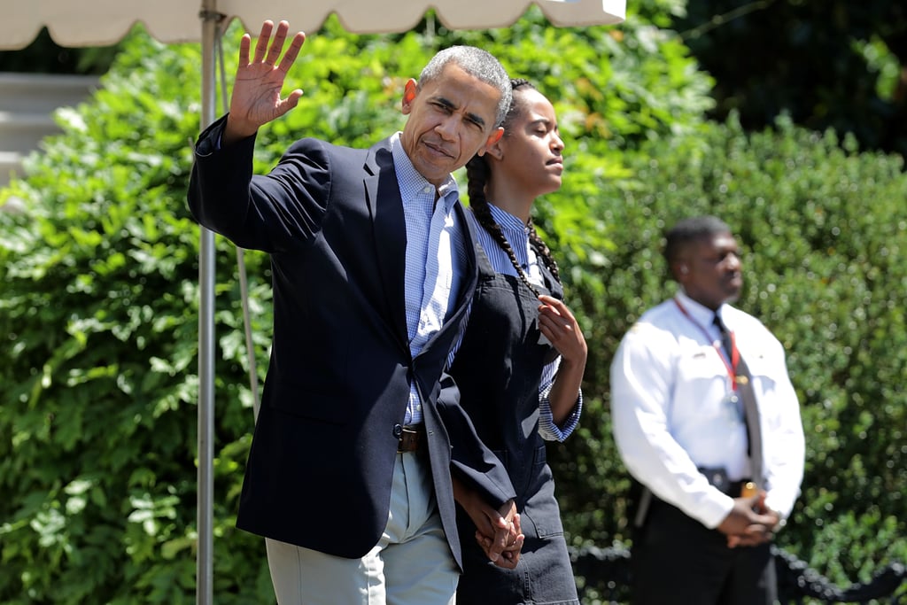Barack and Malia Obama Holding Hands June 2016 | POPSUGAR Celebrity