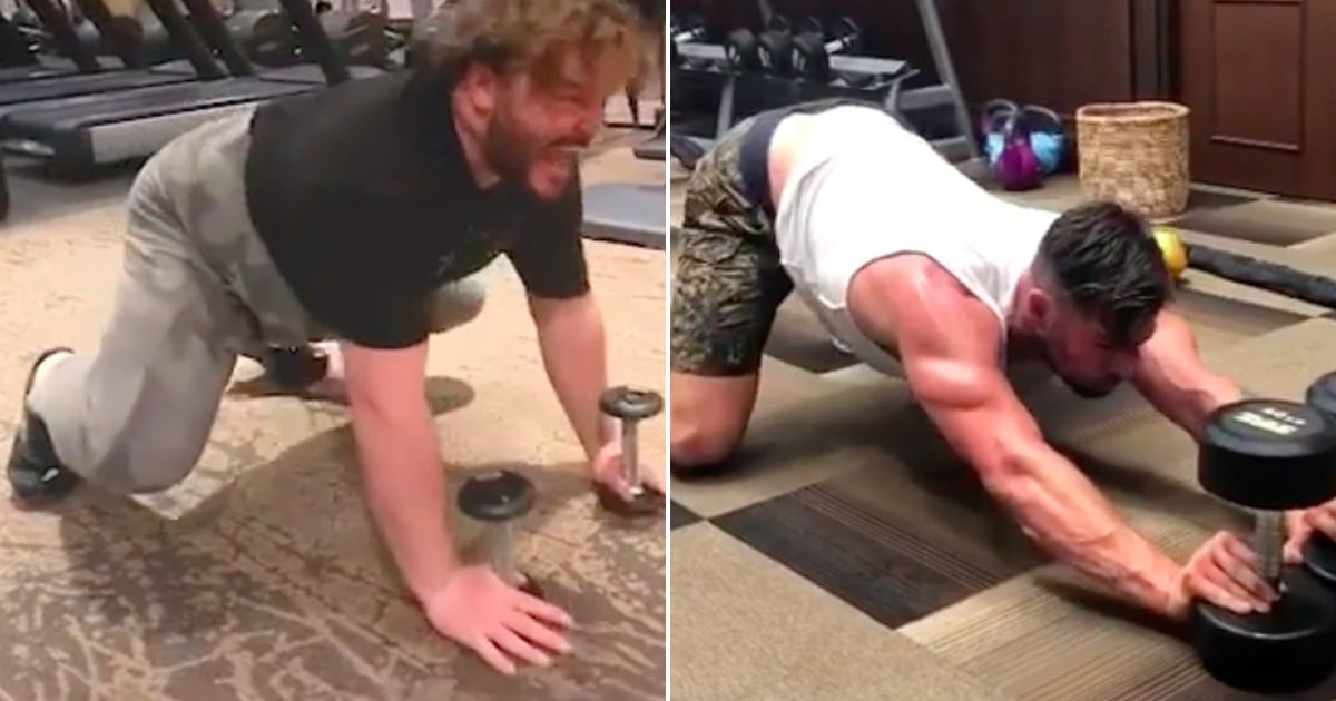 Jack Black Trying Chris Hemsworth's Workout Video | PS Fitness