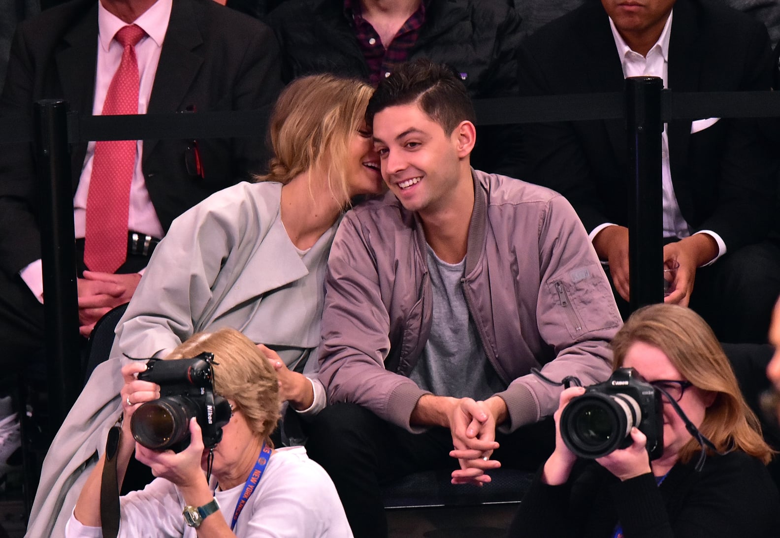 Gigi Hadid and Best Friend at New York Knicks Game | POPSUGAR Celebrity