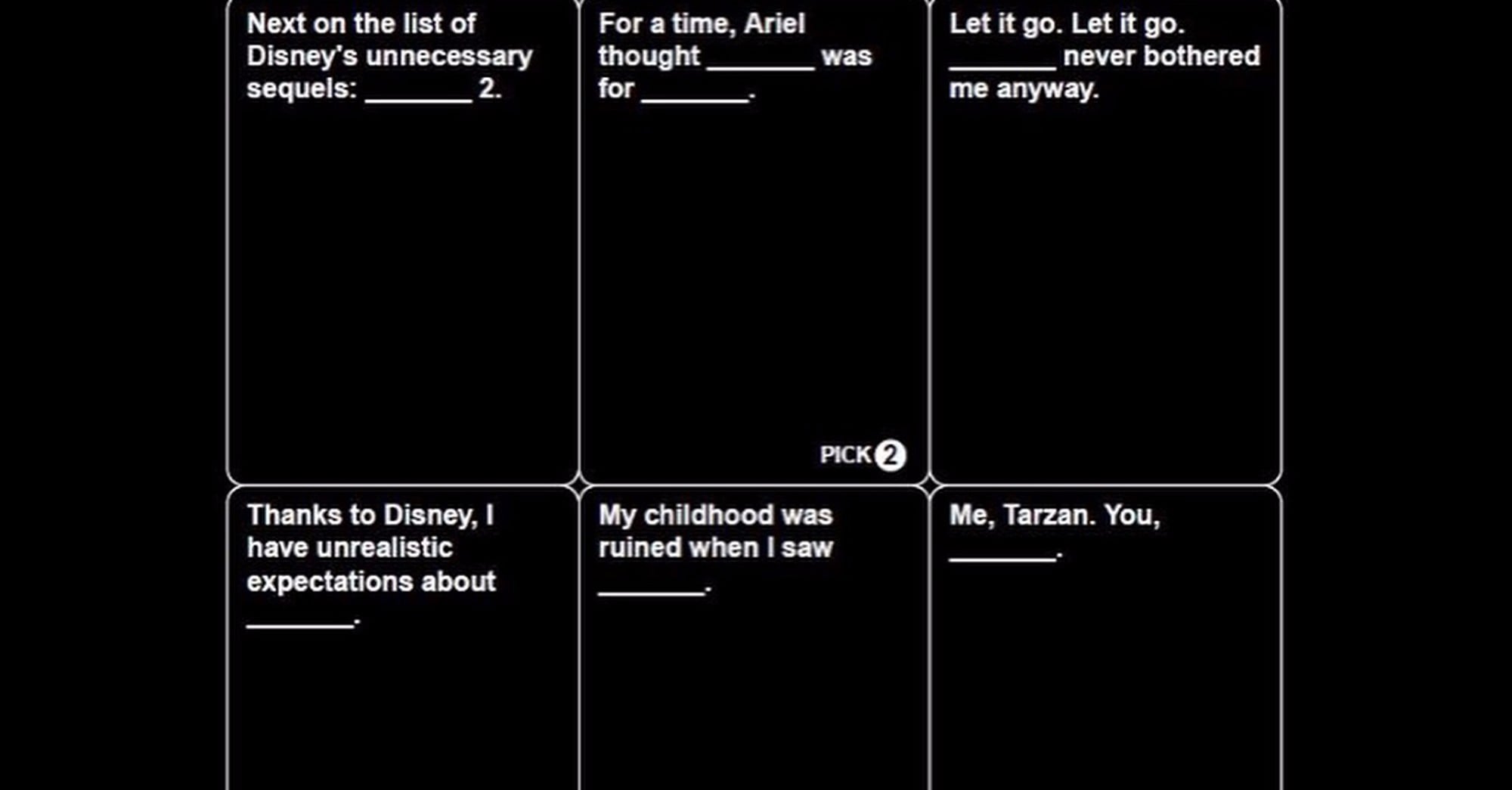 Disney Cards Against Humanity | PS Love