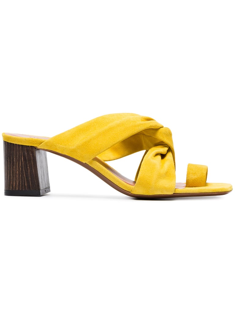 Emma Roberts Wearing Nine West Yellow Sandals | POPSUGAR Fashion