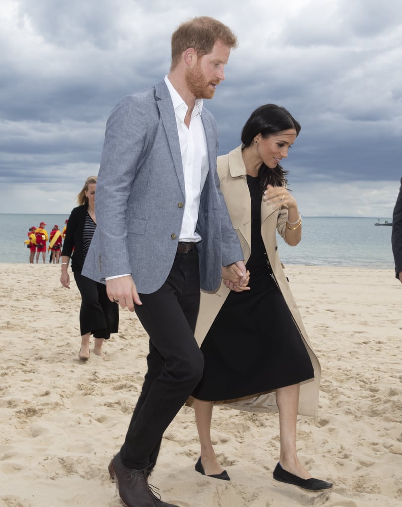 Meghan Markle Black Club Monaco Dress on the Beach 2018 | POPSUGAR ...