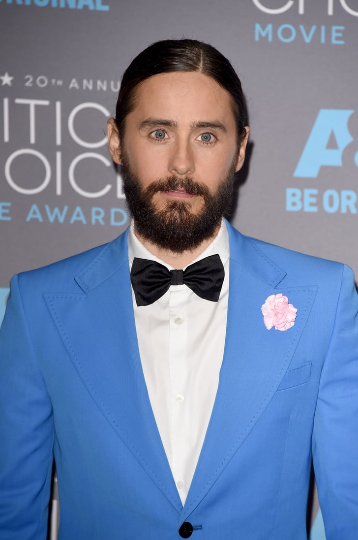 Jared Leto From the Front | Jared Leto Man Bun Critics' Choice Awards ...