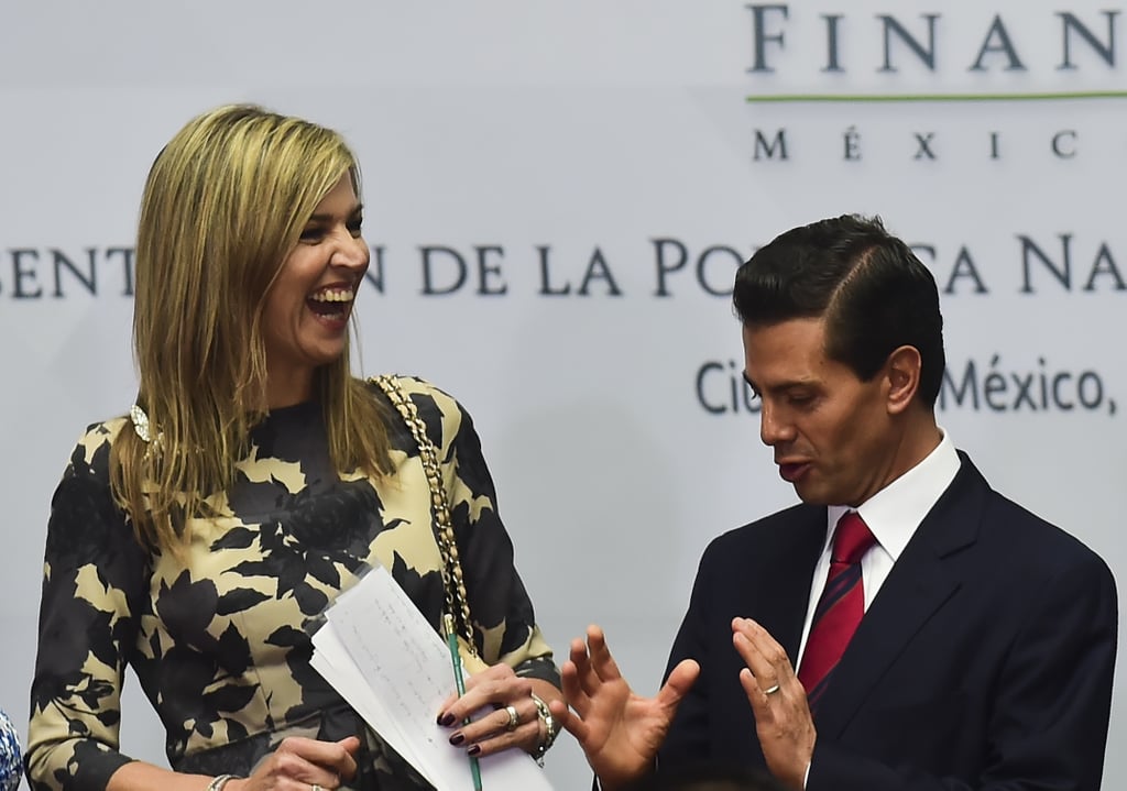 Queen Maxima Floral Peplum Dress Mexico June 2016 | POPSUGAR Fashion