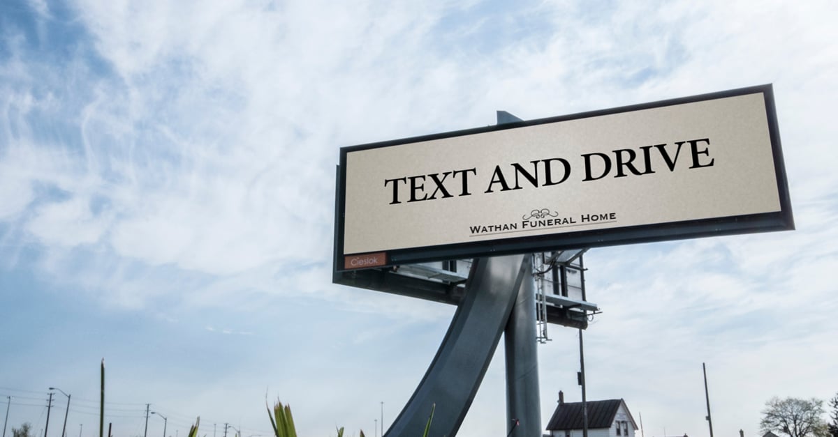 Text and Drive Ad | PS Tech