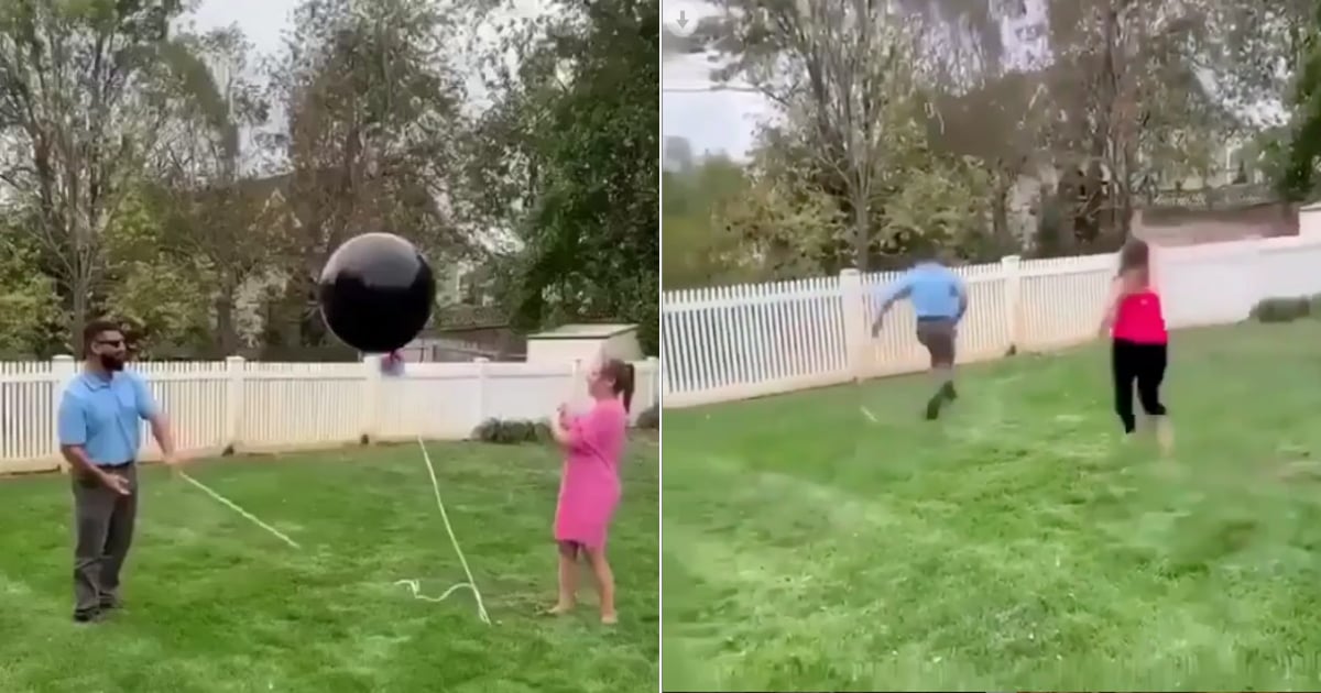 Balloon Pop Gender Reveal Fail Video | POPSUGAR Family