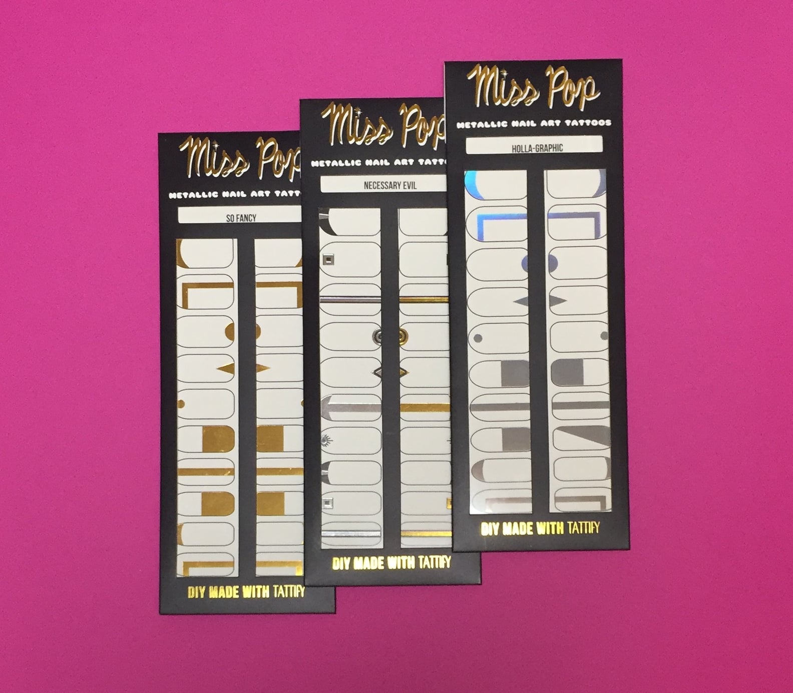 Miss Pop Metallic Nail Art Tattoos | PS Beauty