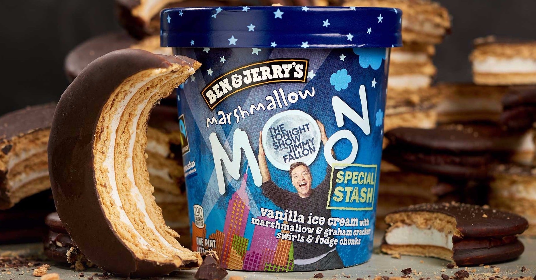 Ben and Jerry's Jimmy Fallon Marshmallow Moon Ice Cream | PS Food
