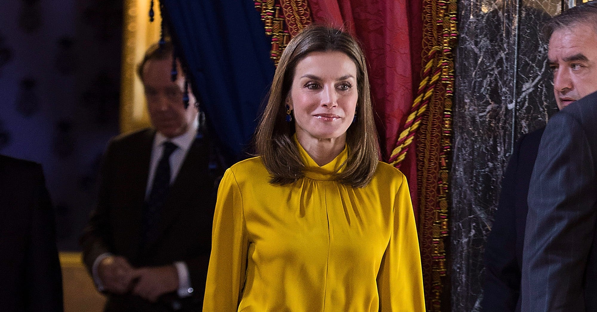 Queen Letizia Blue Floral Skirt | PS Fashion