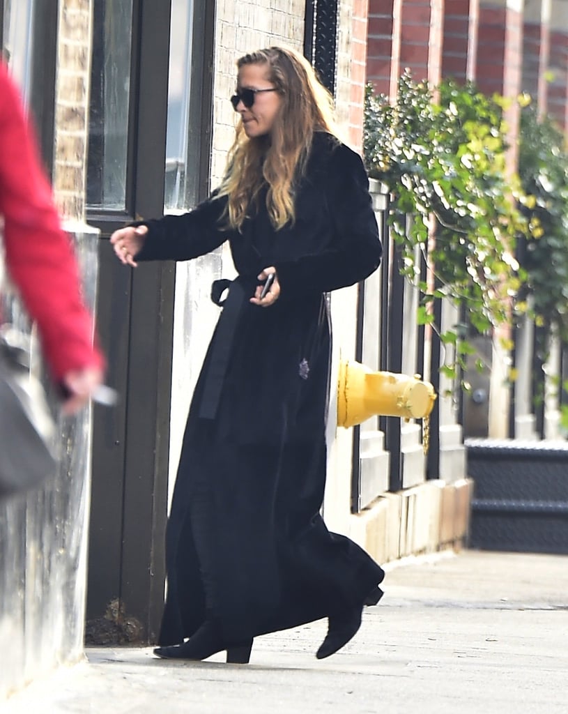 Mary-Kate Olsen Wearing Robe Coat | POPSUGAR Fashion
