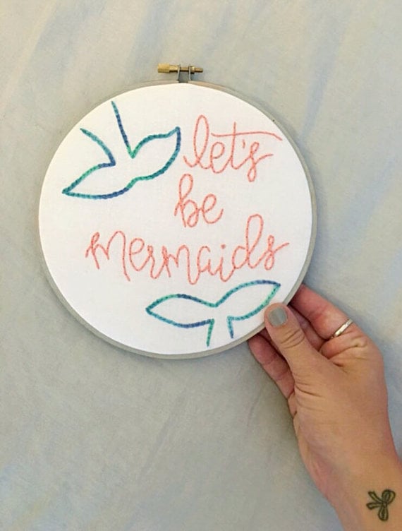 Mermaid Embroidery Hoops | POPSUGAR Love & Sex
