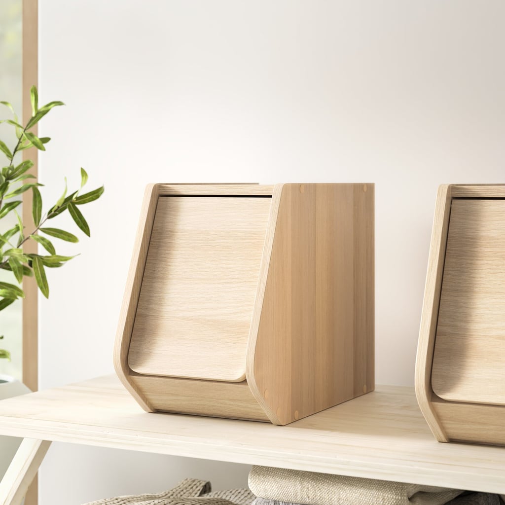 Dotted Line Narrow Stack Manufactured Wood Boxes Best Stylish Organisers Under 50 Popsugar 