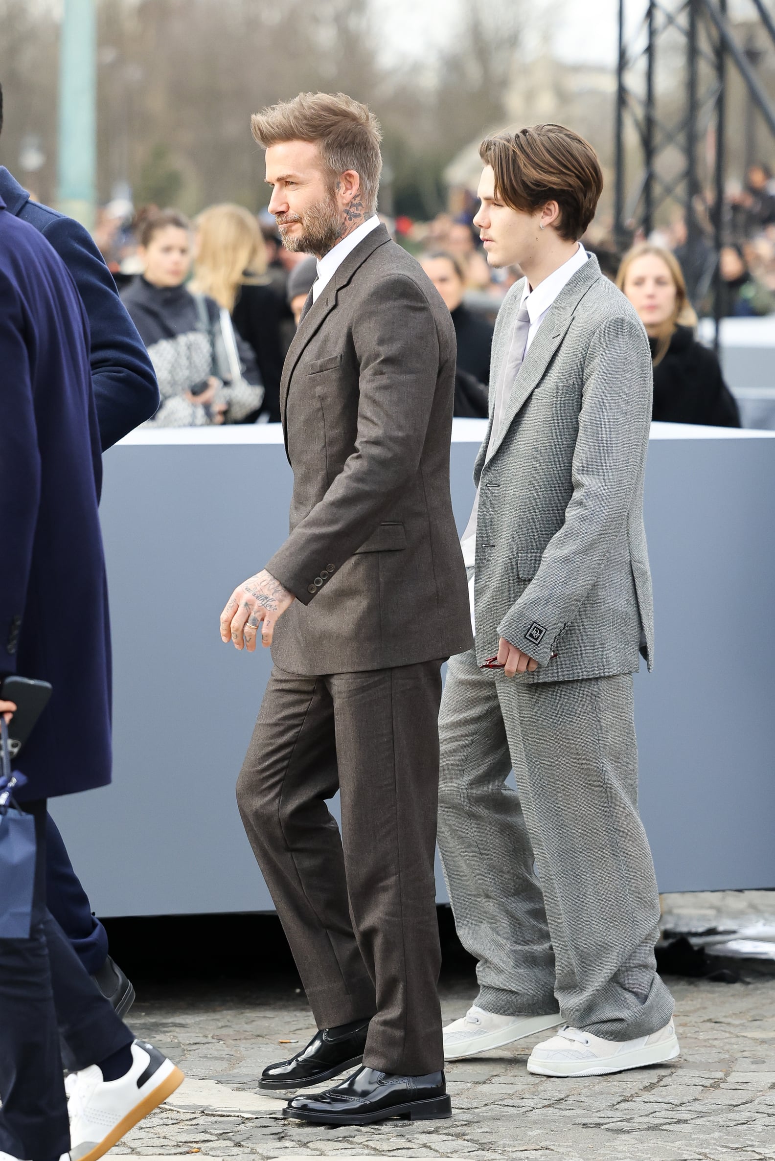 David and Cruz Beckham Sit Front Row at Paris Fashion Week | PS Celebrity