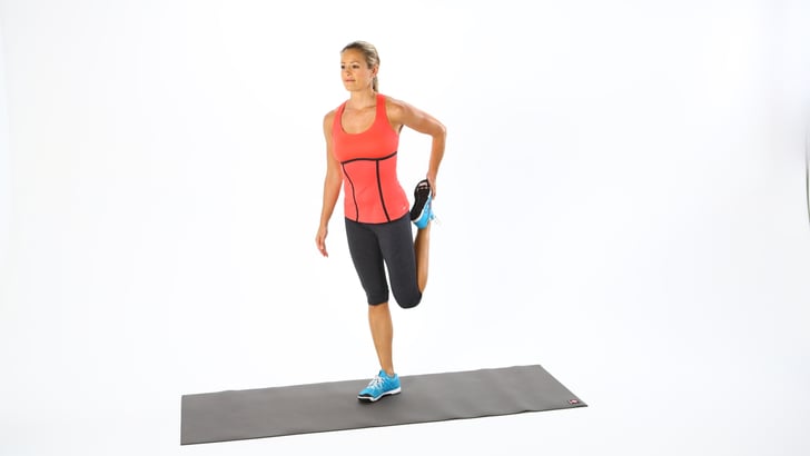 Warmup: Heel-to-Glute Stretch | 25-Minute Home Workout | POPSUGAR ...