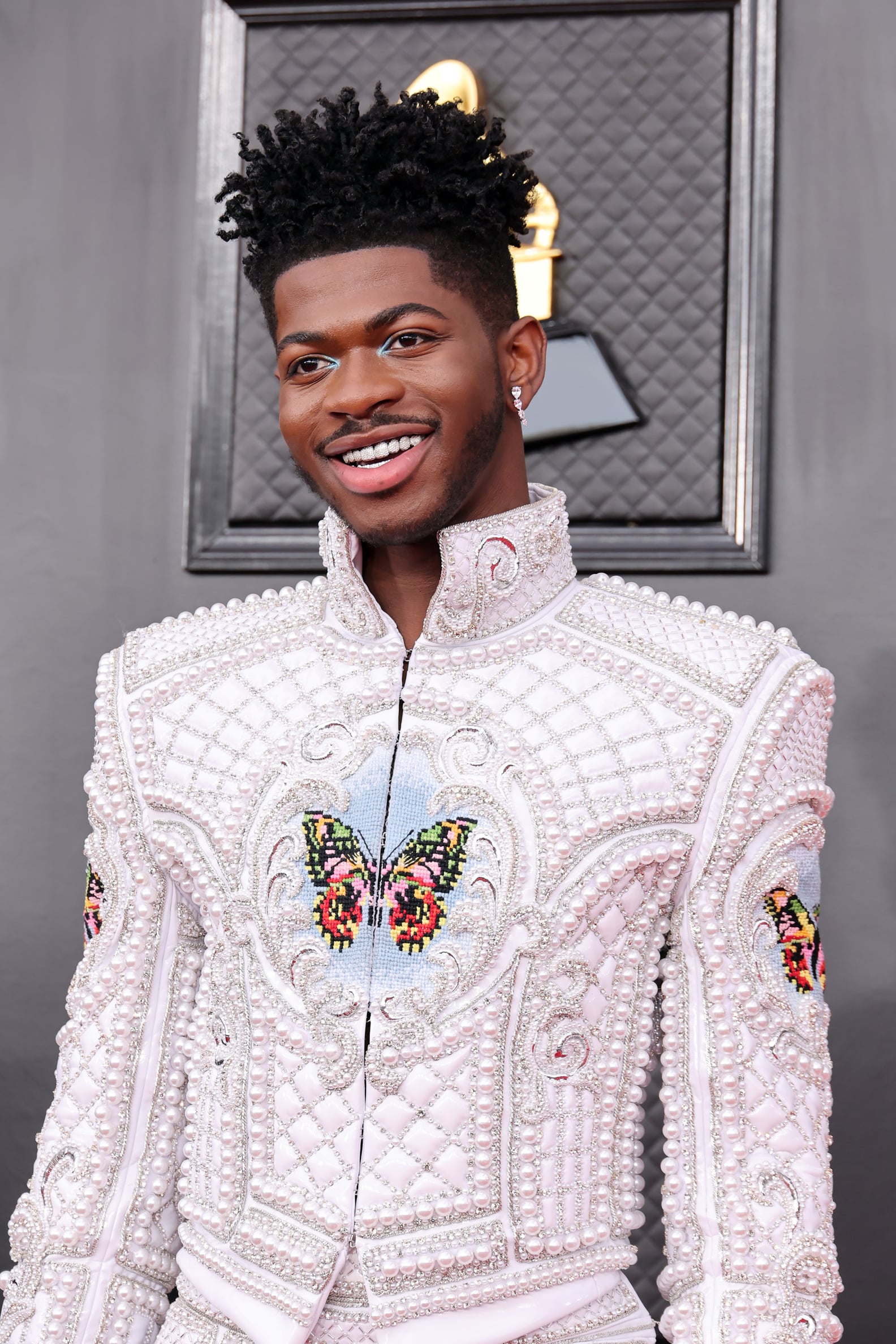 Lil Nas X's Balmain Butterfly Suit at the Grammys 2022 | PS Fashion