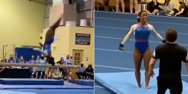 Watch High School Gymnast Brie Clark Land a Biles on Floor | POPSUGAR ...
