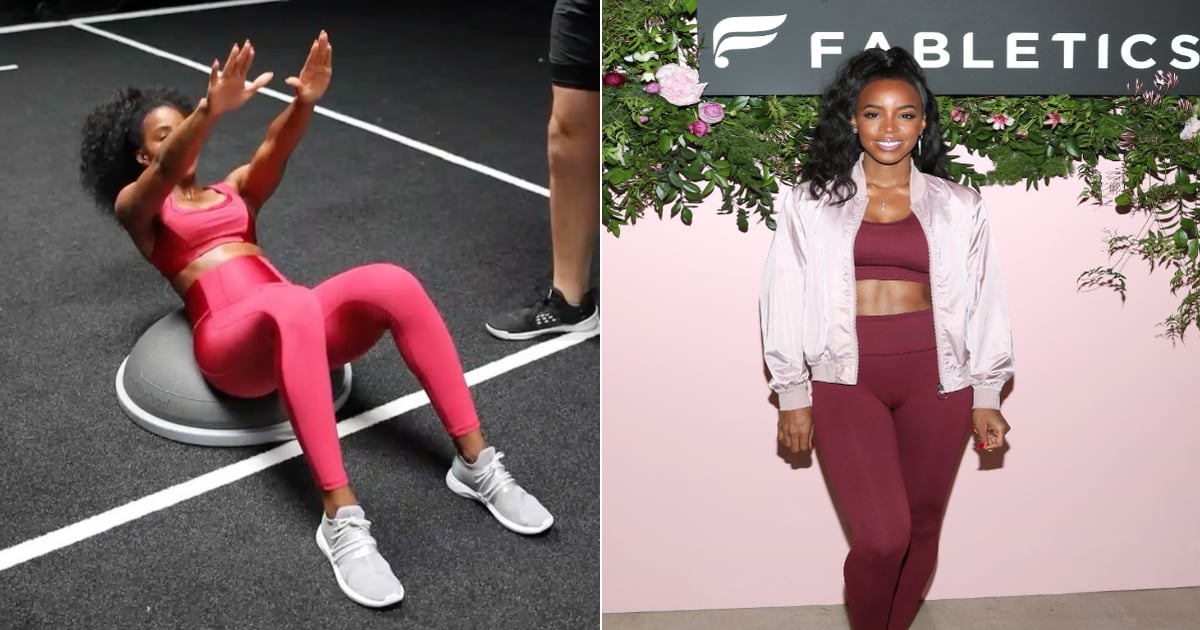Kelly Rowland's Ab Workout in Her Fabletics Collection | POPSUGAR Fitness