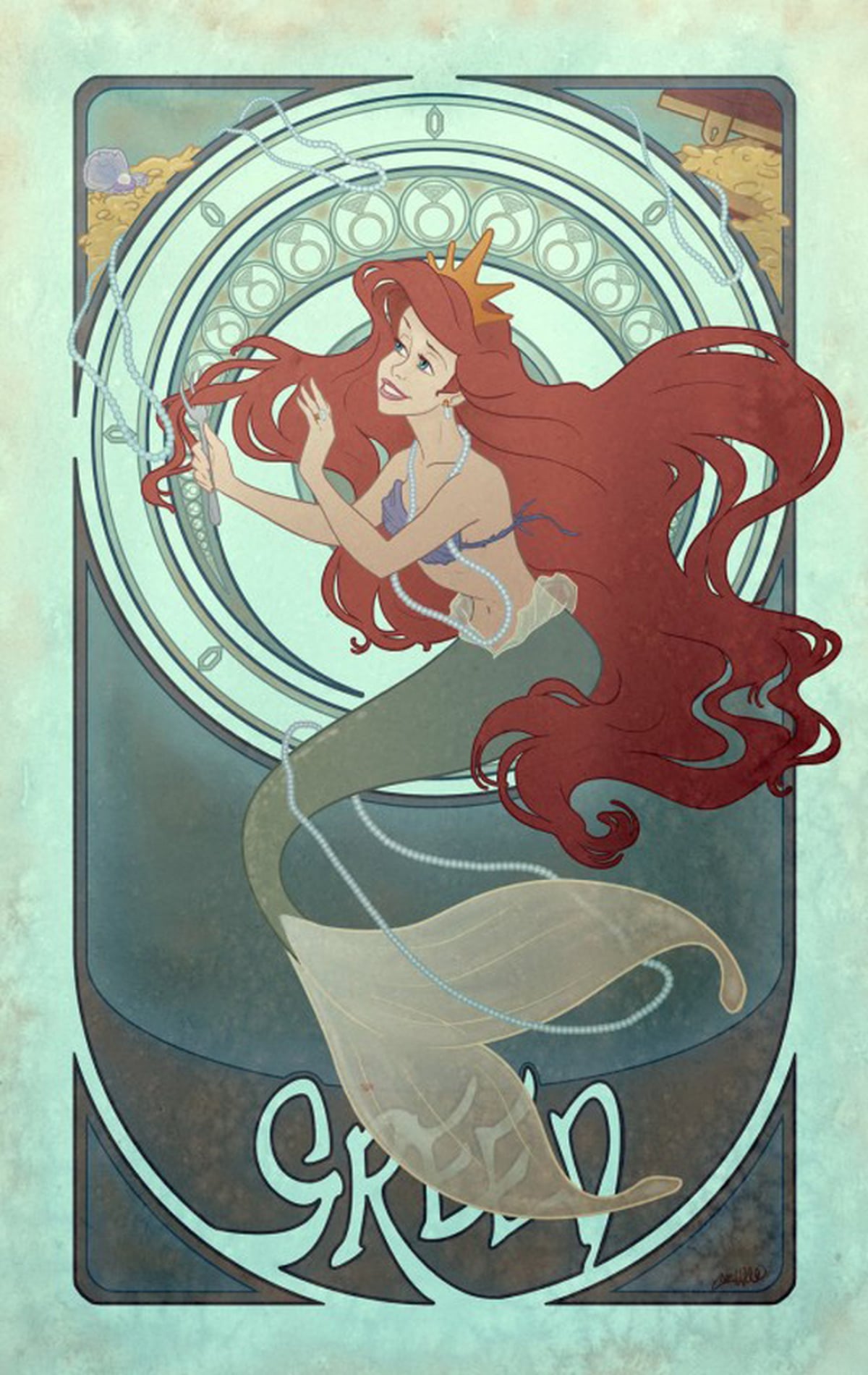 Ariel From The Babe Mermaid Art PS Love