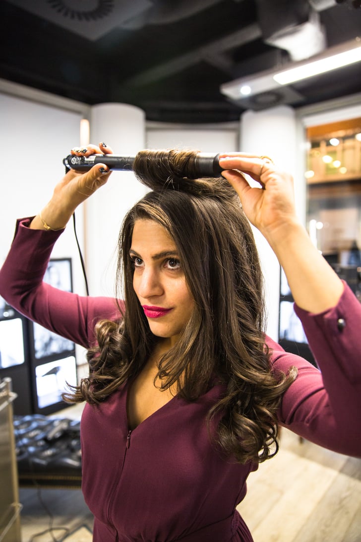 Step 9: Curl the top | Bombshell Waves How-To | POPSUGAR Beauty Photo 10