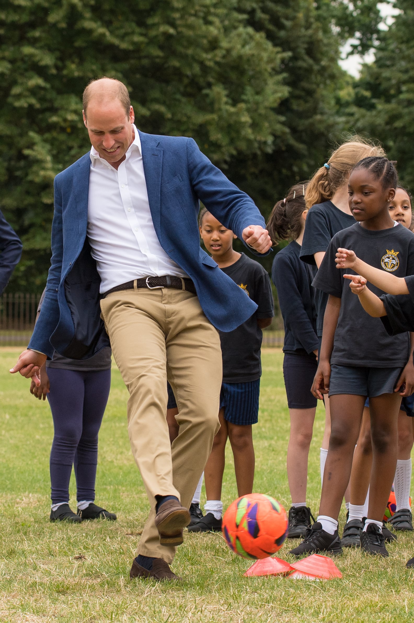 Prince William Playing Soccer With Kids in London July 2017 | POPSUGAR ...